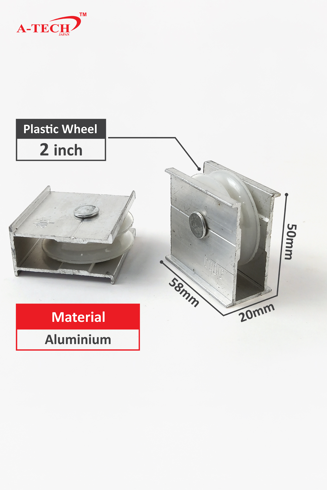 ALUMINIUM SLIDING ROLLER (2") - A-Tech