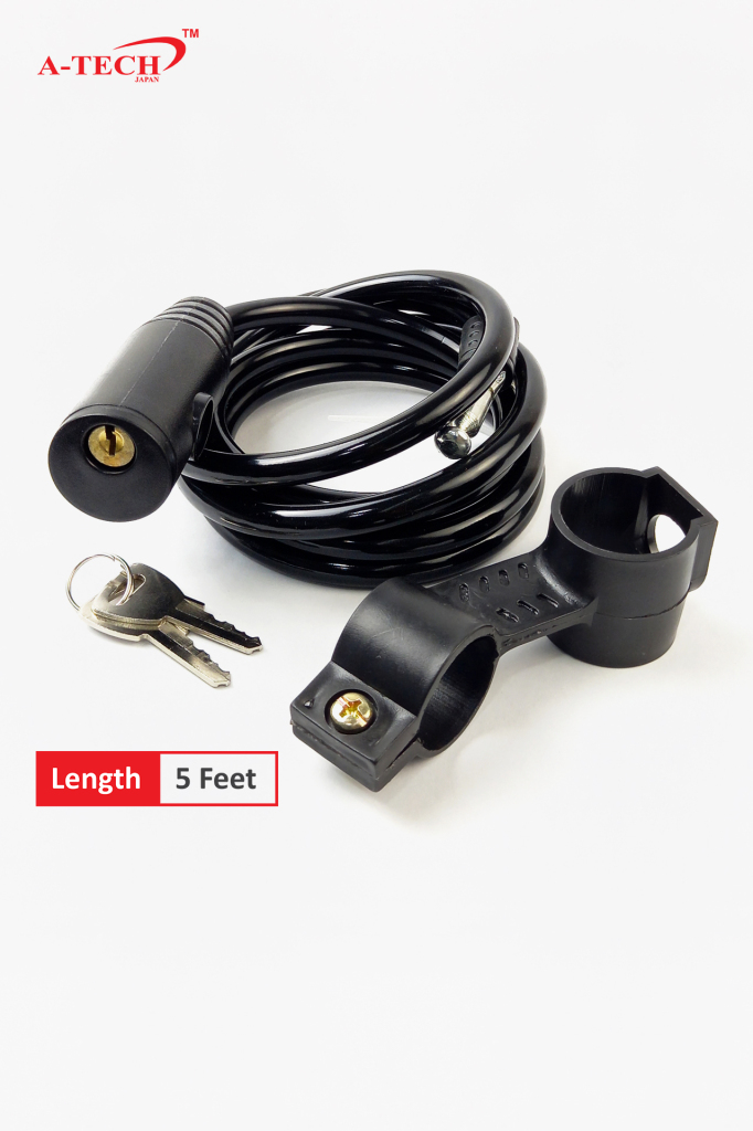 SPIRAL BICYCLE LOCK (5FT.) - A-Tech