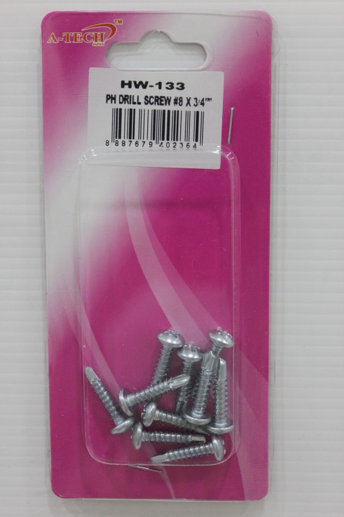 PH DRILL SCREW (#8 X 3/4") - A-Tech