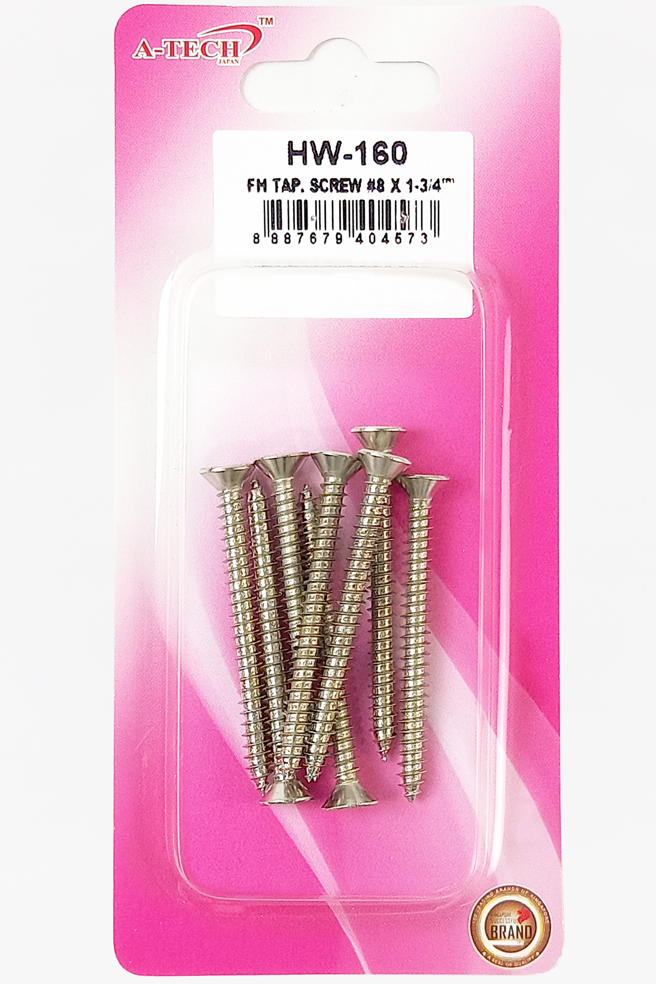 FH TAP. SCREW (#8 X 1-3/4") - A-Tech