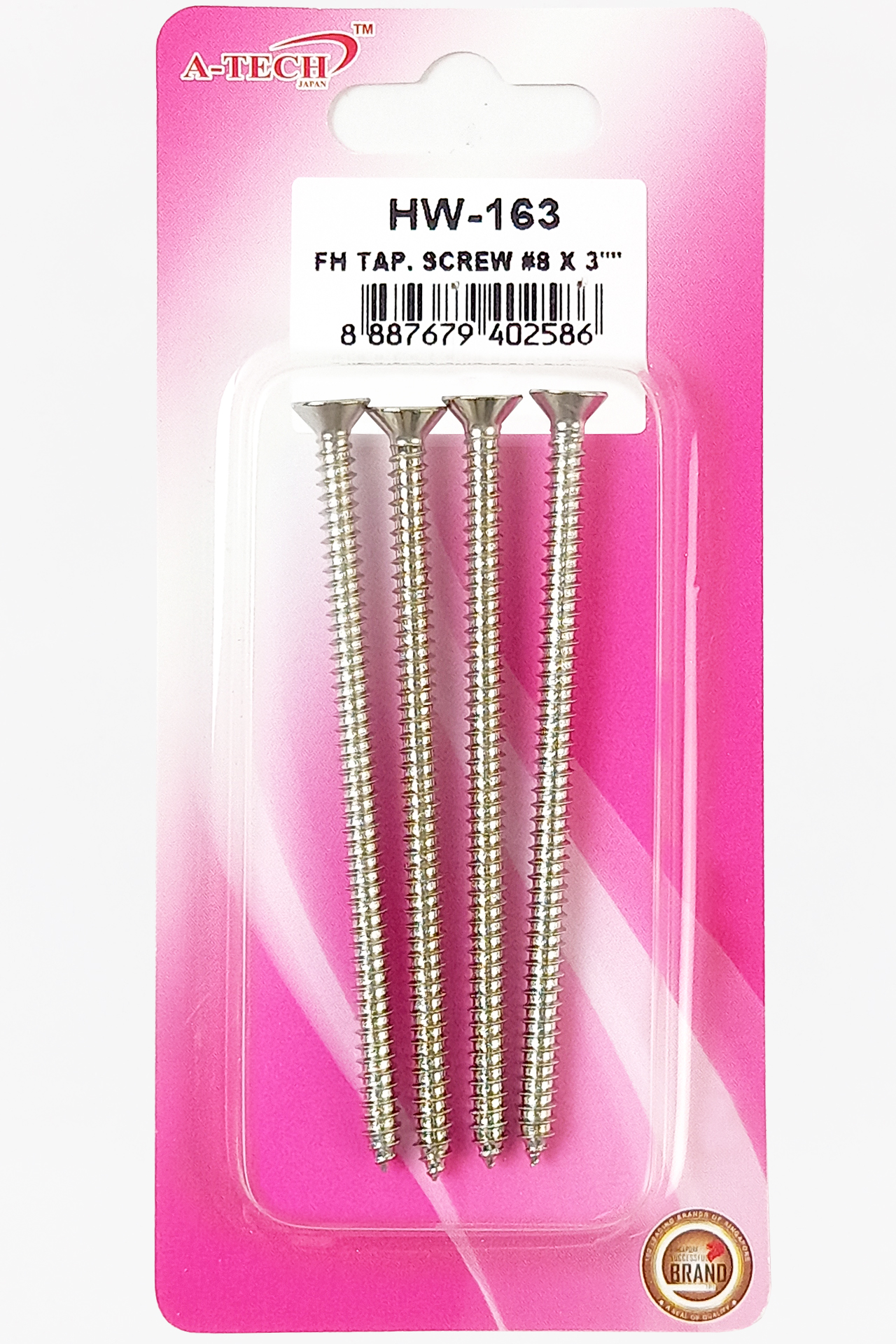FH TAP. SCREW (#8 X 3") - A-Tech