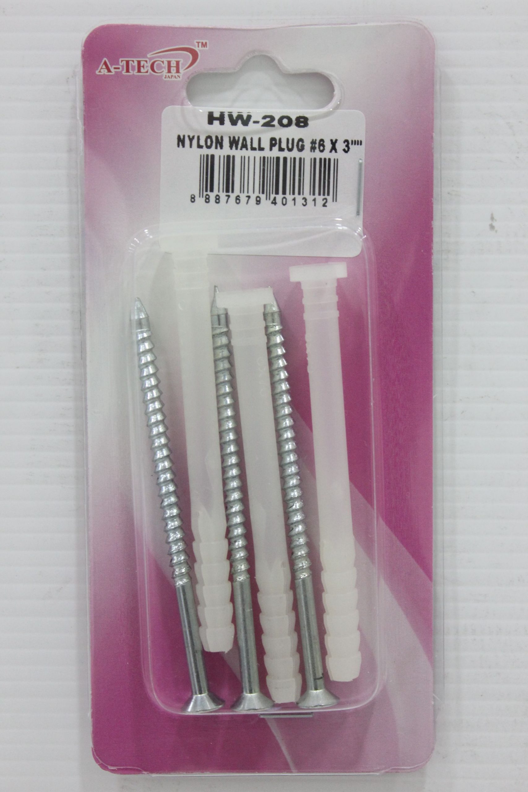 NYLON WALL PLUG (#8 X 4") - A-Tech