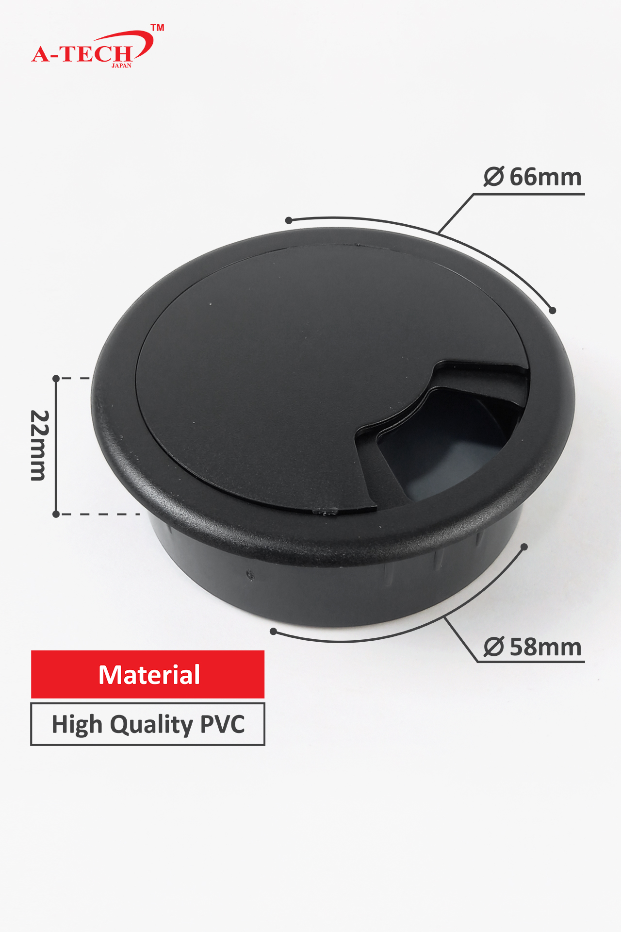 WIRE CAP 60MM (BLACK) - A-Tech
