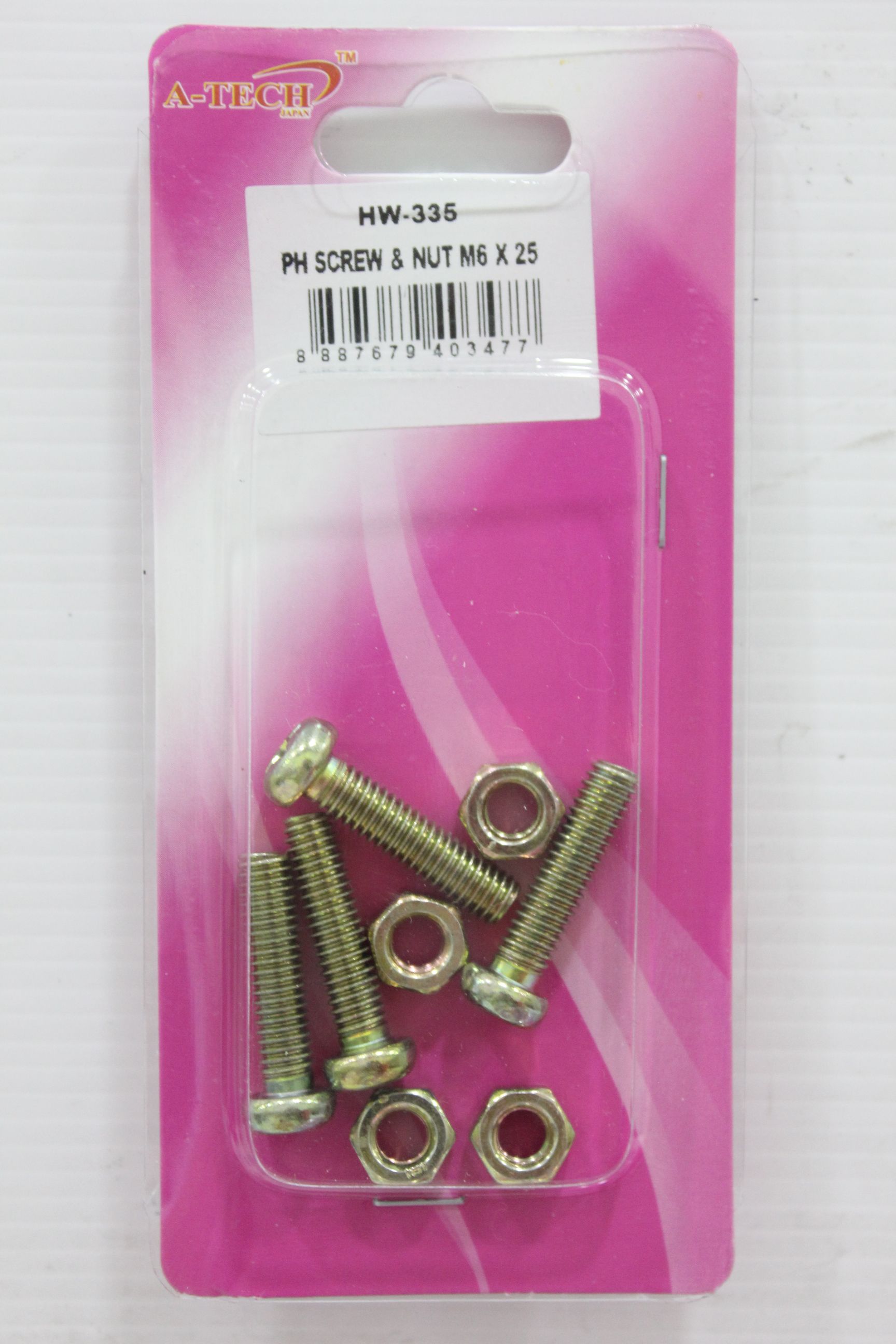 PH SCREW & NUT (M6 X 25) - A-Tech
