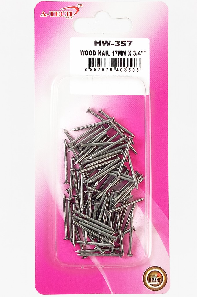 WOOD NAIL (17mm x 3/4") - A-Tech