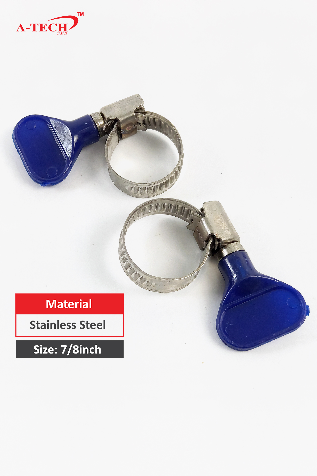 S/S HOSE CLAMP W/PVC HANDLE (22.23mm)-7/8" - A-Tech