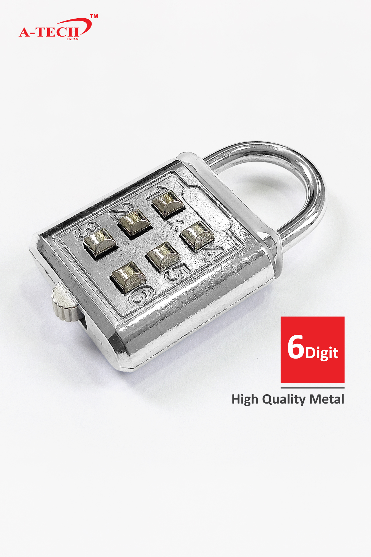 PUSH NUMBER PADLOCK (6-DIGIT) - A-Tech