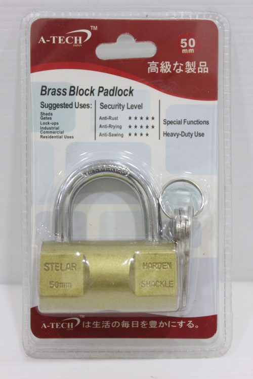 HAMMER BRASS PADLOCK (50mm) - A-Tech