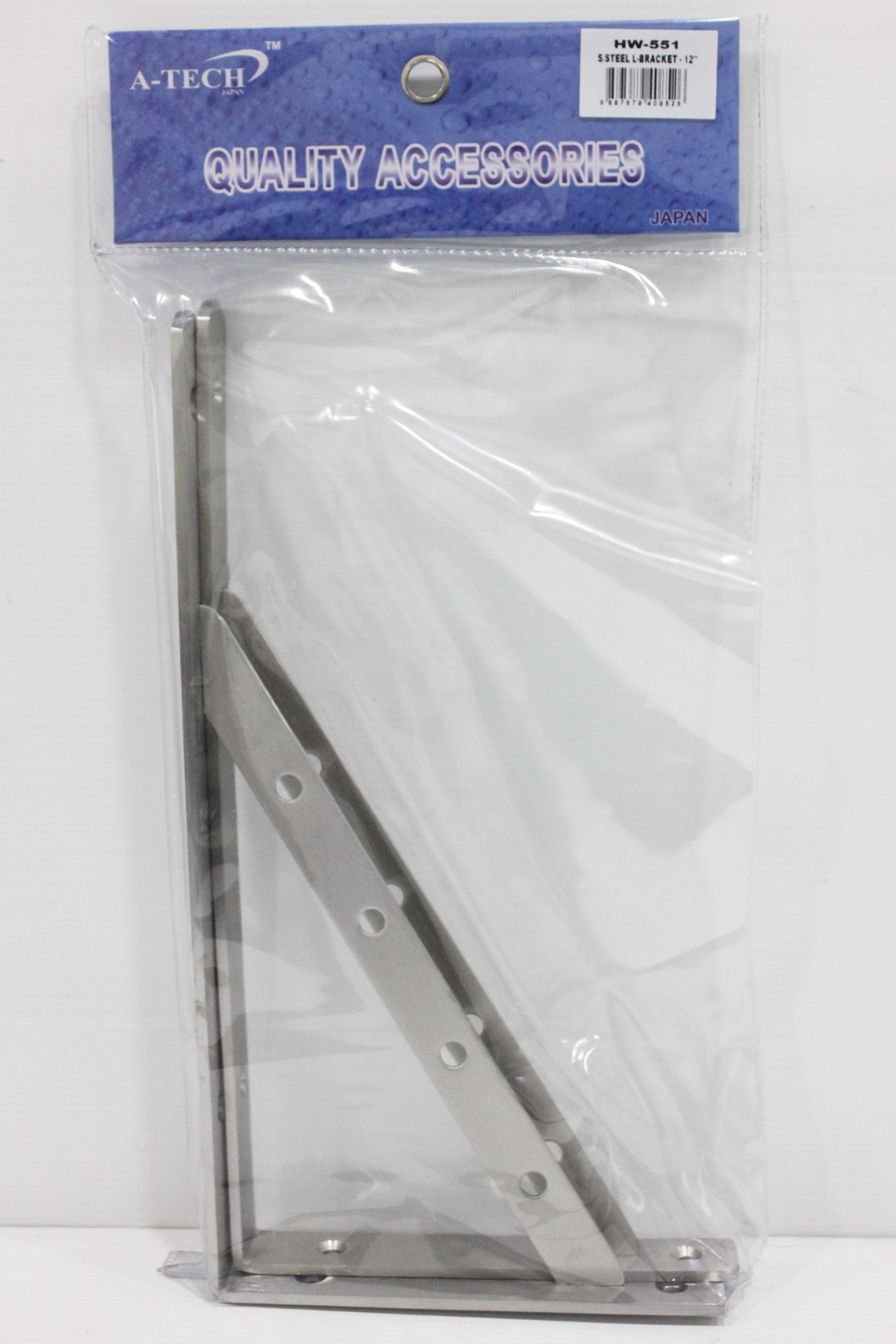 S/STEEL L-BRACKET (REINFORCED) - 30cm x 16cm - A-Tech