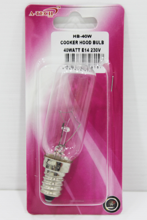 COOKER HOOD BULB - 40W E14 230V - A-Tech