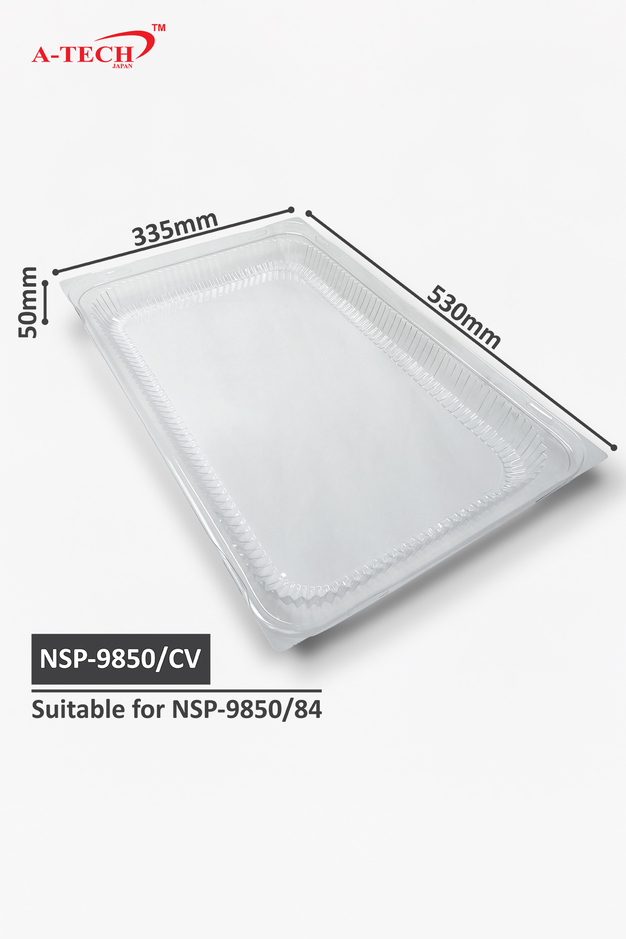 PLASTIC COVER RECTANGLE - 530 x 335 x 50MM